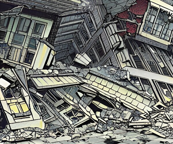 ArtStation - Destroyed facade building texture 291jpg wonder pack ...