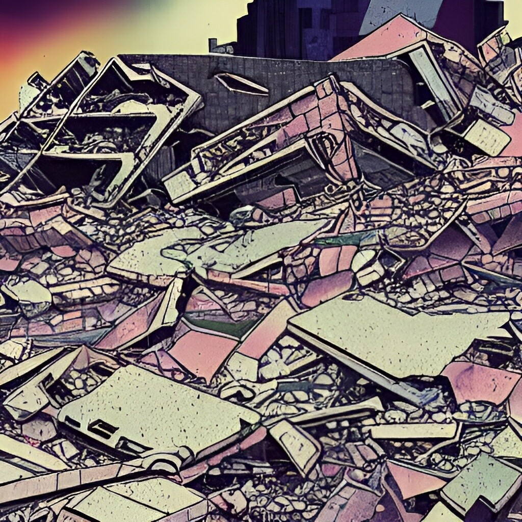 ArtStation - Destroyed facade building texture 291jpg wonder pack ...