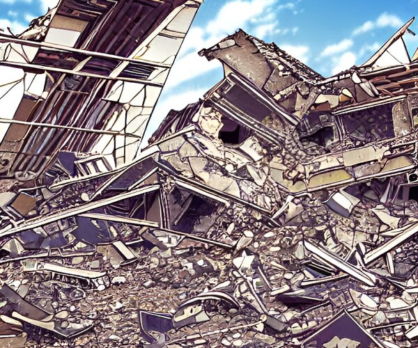 ArtStation - Destroyed facade building texture 291jpg wonder pack ...