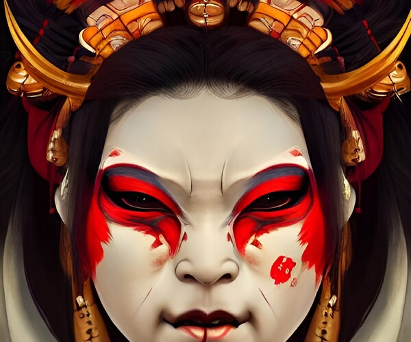 ArtStation - 00032 Mask Geisha 92jpg wonder pack | Artworks