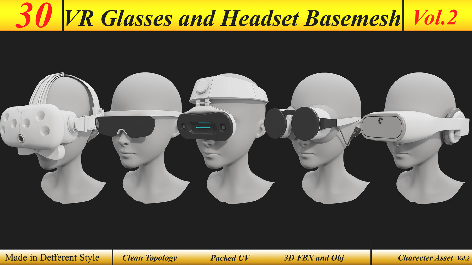 ArtStation - VR Glasses and Headset Basemesh (Vol_02) | Game Assets