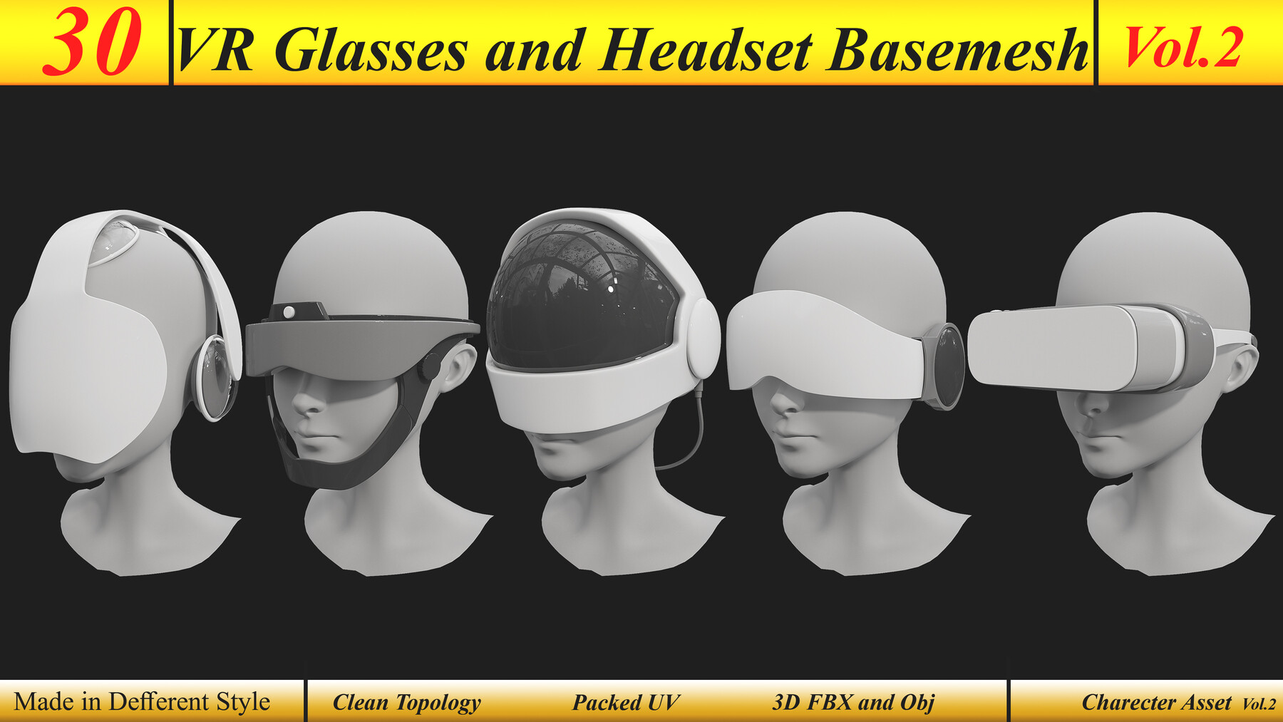 ArtStation - VR Glasses and Headset Basemesh (Vol_02) | Game Assets