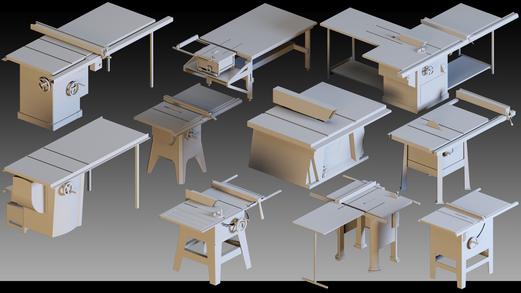 ArtStation - 41 Carpentry Equipments- Kitbash- High detail 3d models | Resources