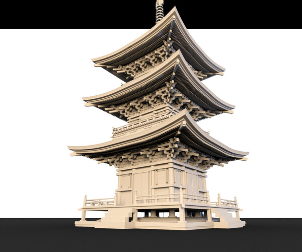 ArtStation - Pagoda- 3d Model | Resources