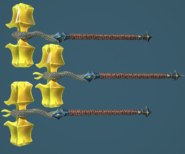 ArtStation - Snake battle hammer | Game Assets