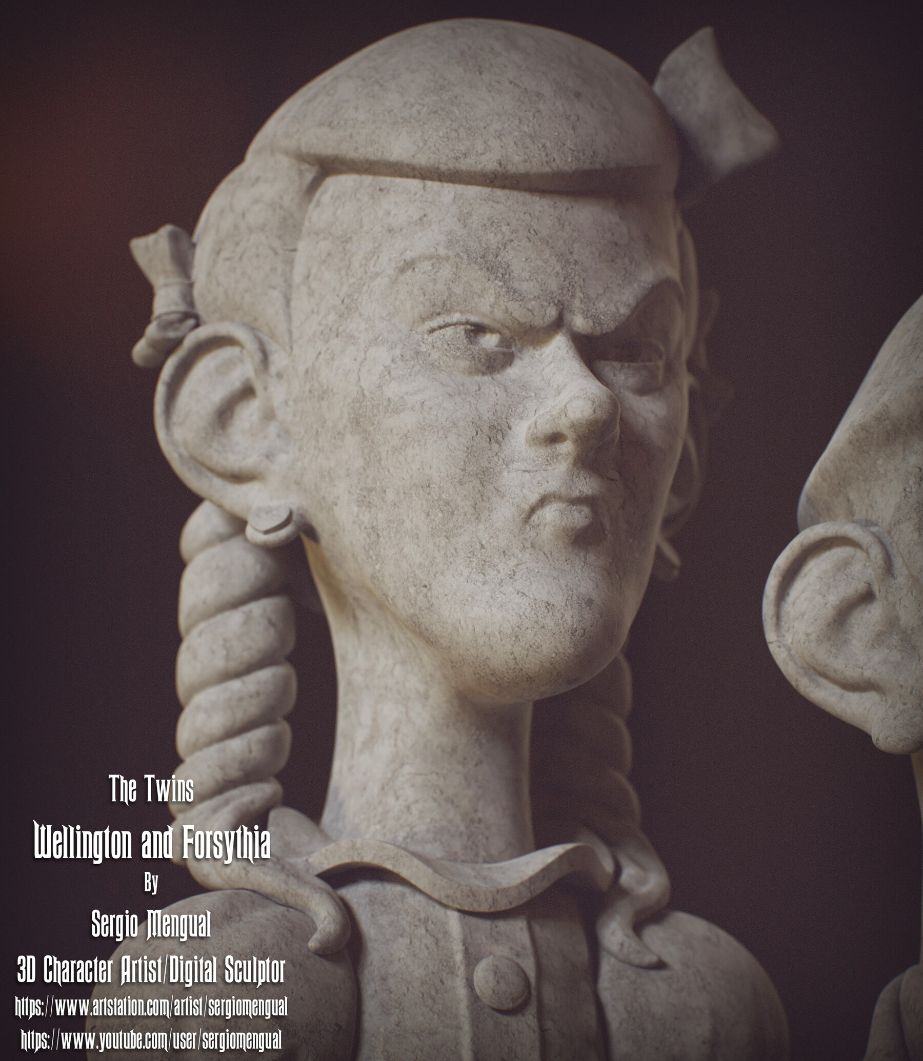 ArtStation - Haunted Mansion The Twins 3D Printable Busts | Resources