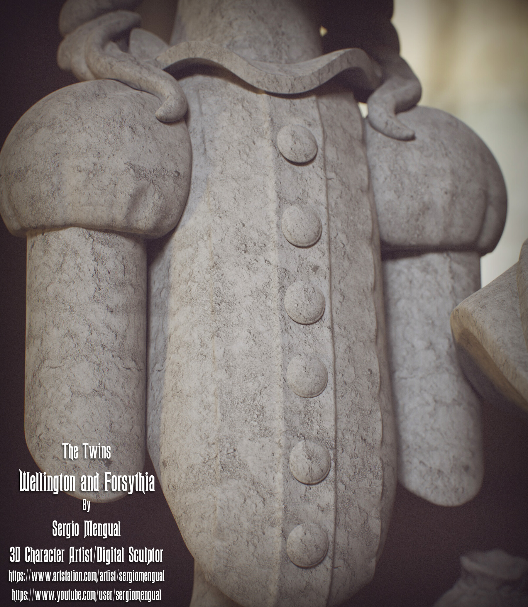 ArtStation - Haunted Mansion The Twins 3D Printable Busts | Resources