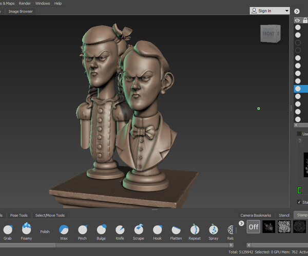 ArtStation - Haunted Mansion The Twins 3D Printable Busts | Resources