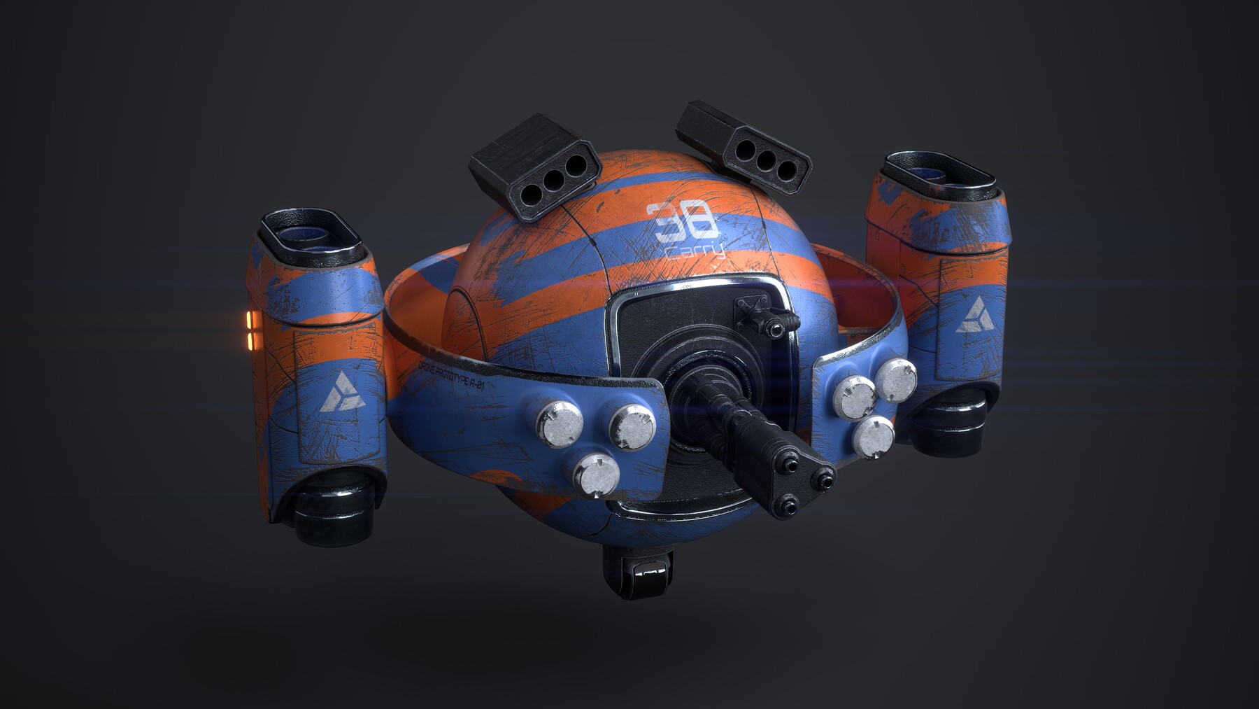 ArtStation - OBLIVION Sphere Drone Low-poly 3D model | Game Assets