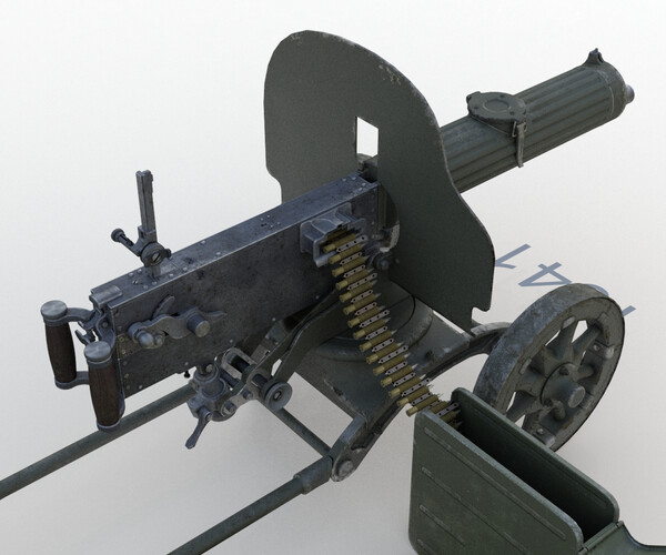 ArtStation - Maxim machine gun | Resources