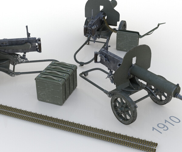 ArtStation - Maxim machine gun | Resources