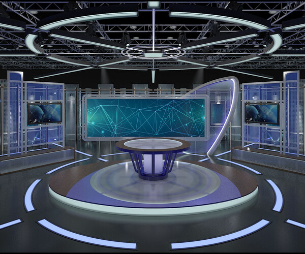 ArtStation - Virtual TV Studio Sets - Collection Vol 14 - 4 PCS DESIGN ...