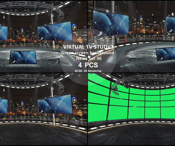 ArtStation - Virtual TV Studio Sets - Collection Vol 14 - 4 PCS DESIGN ...