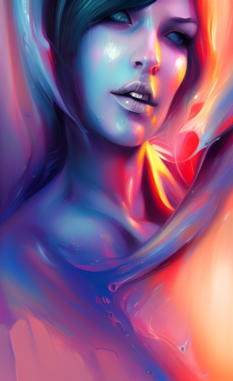 ArtStation - Shape Of Woman Body Colors Liquid Paint 1300 jpg wombo art | Artworks