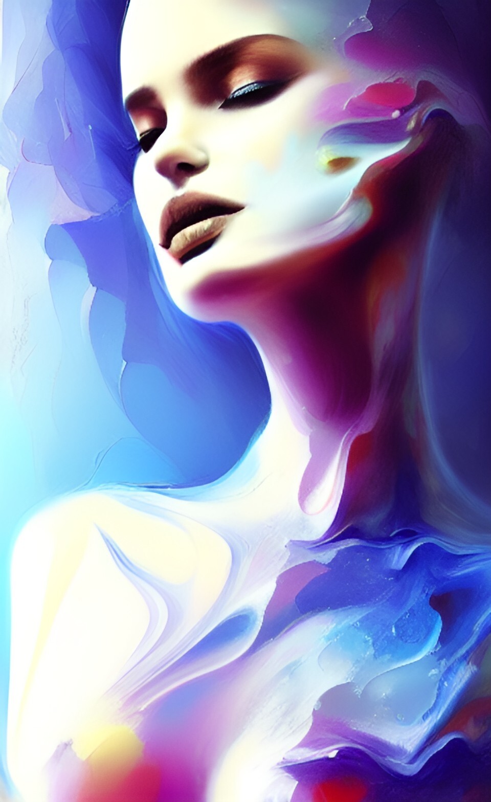 ArtStation - Shape Of Woman Body Colors Liquid Paint 1300 jpg wombo art ...