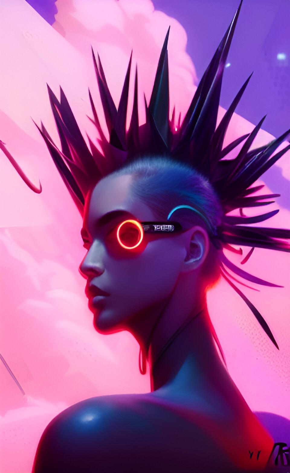 ArtStation - Cyber punk lady 260 jpg wombo art | Artworks