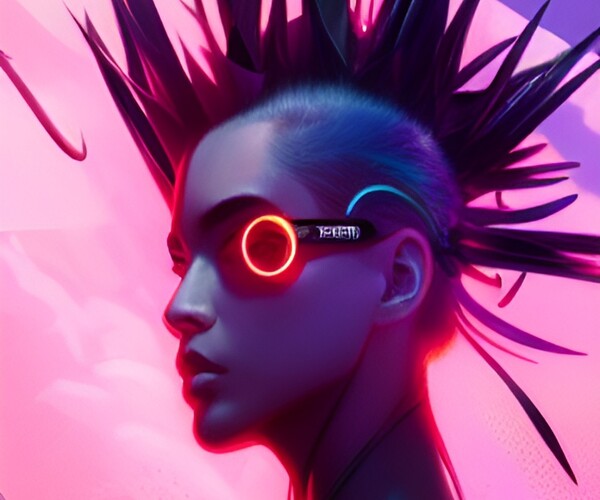ArtStation - Cyber punk lady 260 jpg wombo art | Artworks