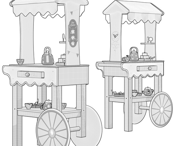 ArtStation - Tea & Treats Trolley | Resources