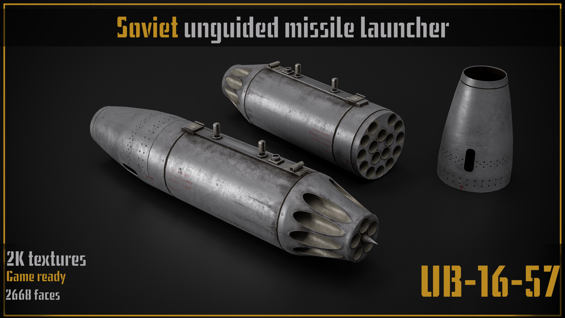ArtStation - Game ready models of soviet UB-16-57-series unguided ...