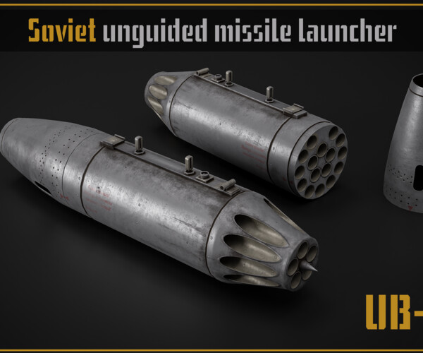 ArtStation - Game ready models of soviet UB-16-57-series unguided missile rockets launchers ...