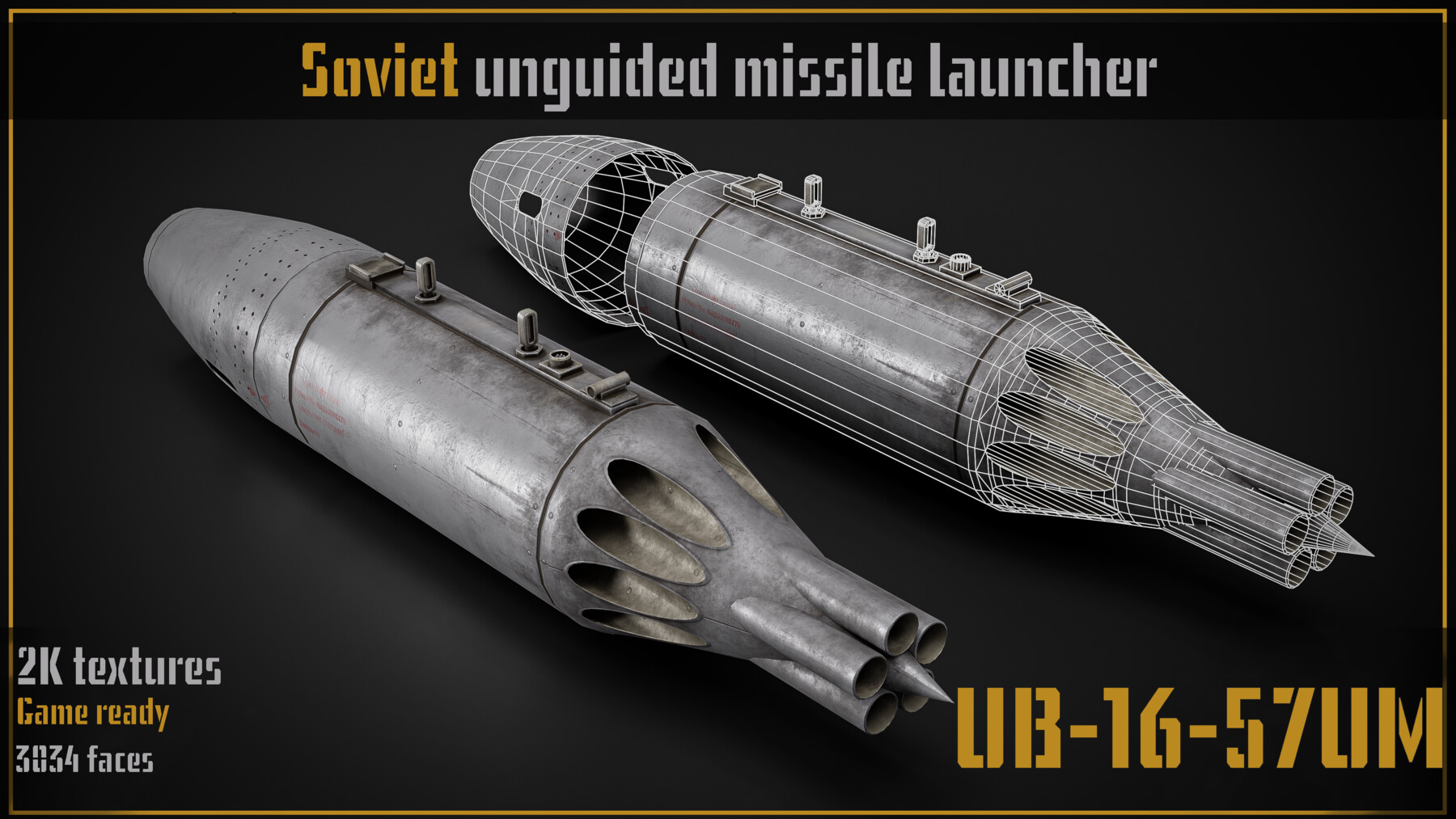 ArtStation - Game ready models of soviet UB-16-57-series unguided ...