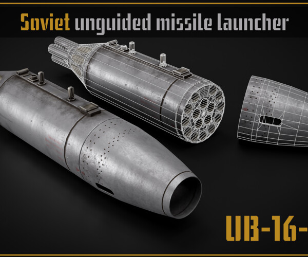 ArtStation - Game ready models of soviet UB-16-57-series unguided missile rockets launchers ...