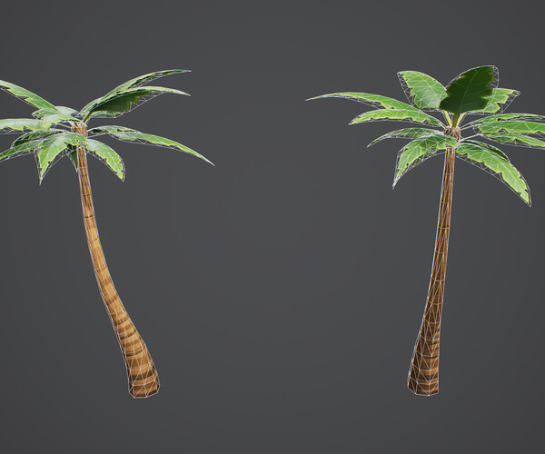 ArtStation - Stylized Palm Tree 01 | Game Assets