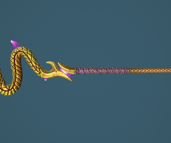 ArtStation - Snake staff | Game Assets