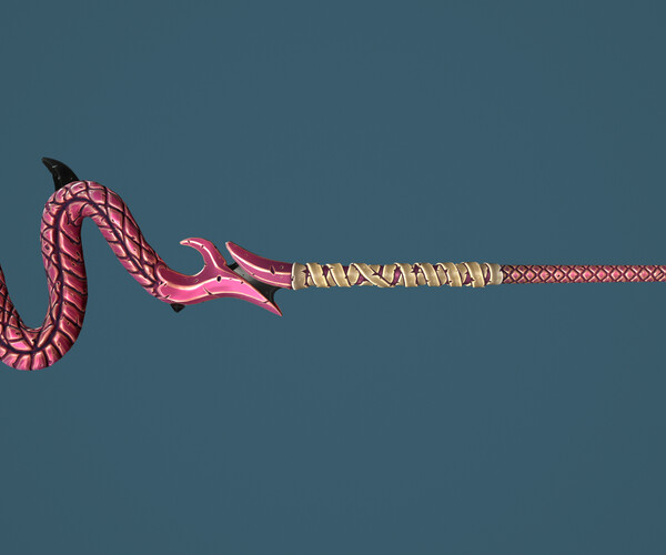 ArtStation - Snake staff | Game Assets