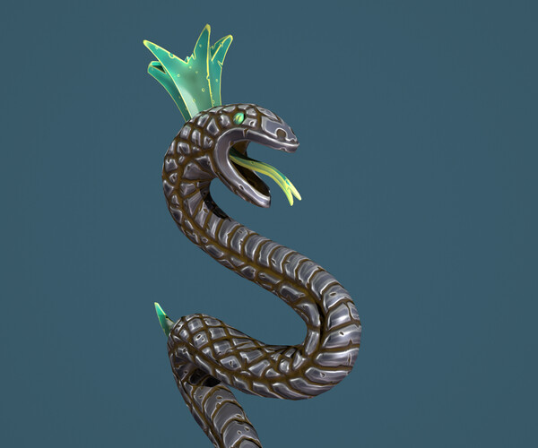 ArtStation - Snake staff | Game Assets