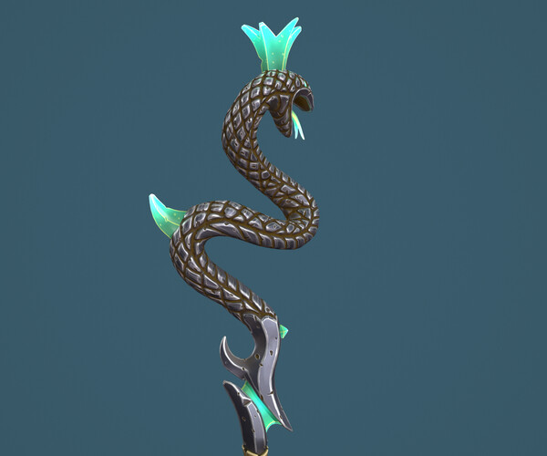 ArtStation - Snake staff | Game Assets