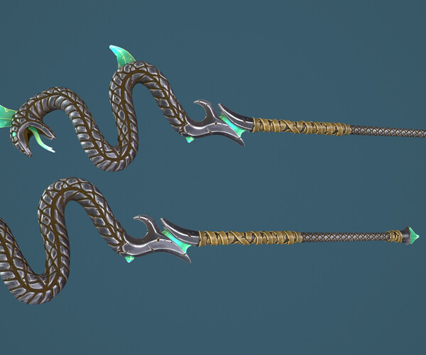 ArtStation - Snake staff | Game Assets