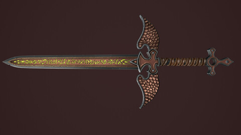 ArtStation - Rune two handed sword | Game Assets