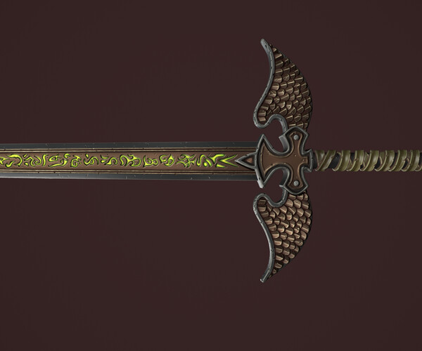 ArtStation - Rune two handed sword | Game Assets
