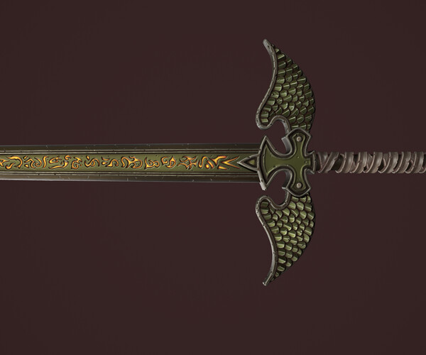 ArtStation - Rune two handed sword | Game Assets