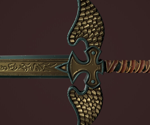 ArtStation - Rune two handed sword | Game Assets
