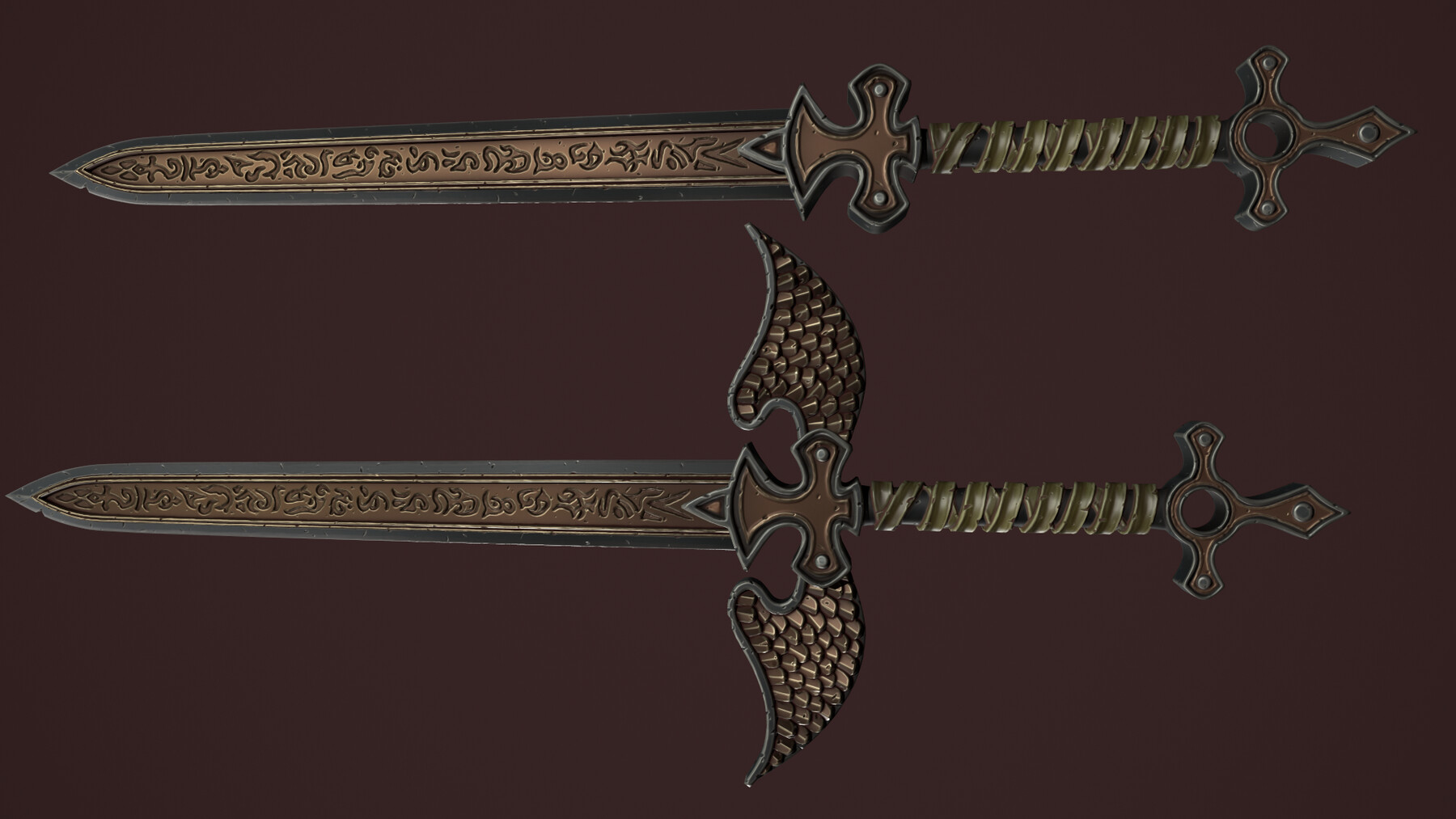 ArtStation - Rune two handed sword | Game Assets