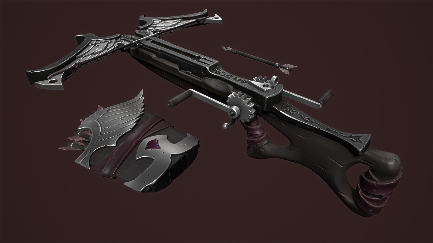 ArtStation - Rune crossbow and quiver | Game Assets