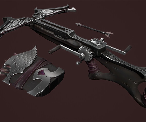 ArtStation - Rune crossbow and quiver | Game Assets