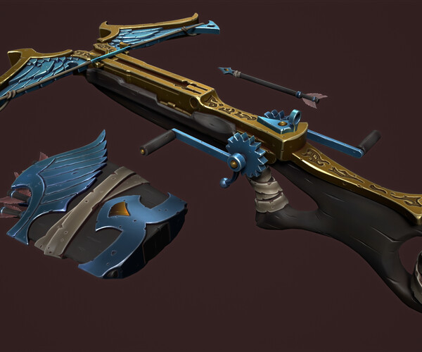 ArtStation - Rune crossbow and quiver | Game Assets