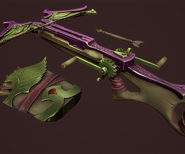ArtStation - Rune crossbow and quiver | Game Assets