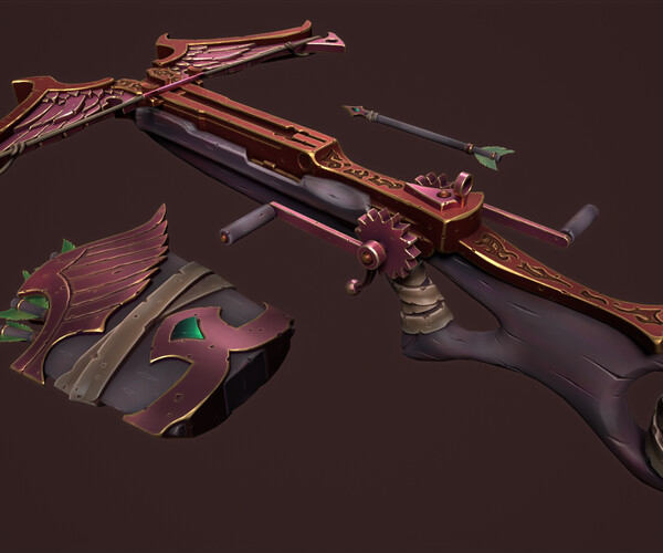 ArtStation - Rune crossbow and quiver | Game Assets