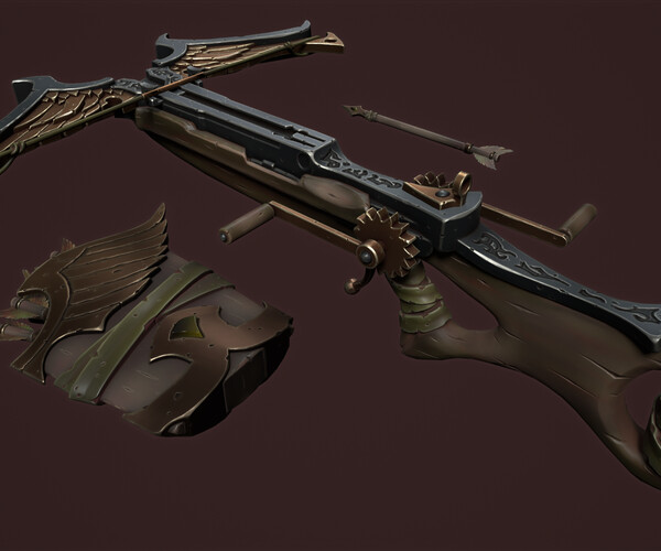 ArtStation - Rune crossbow and quiver | Game Assets