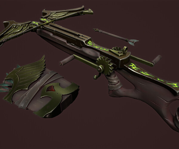 ArtStation - Rune crossbow and quiver | Game Assets