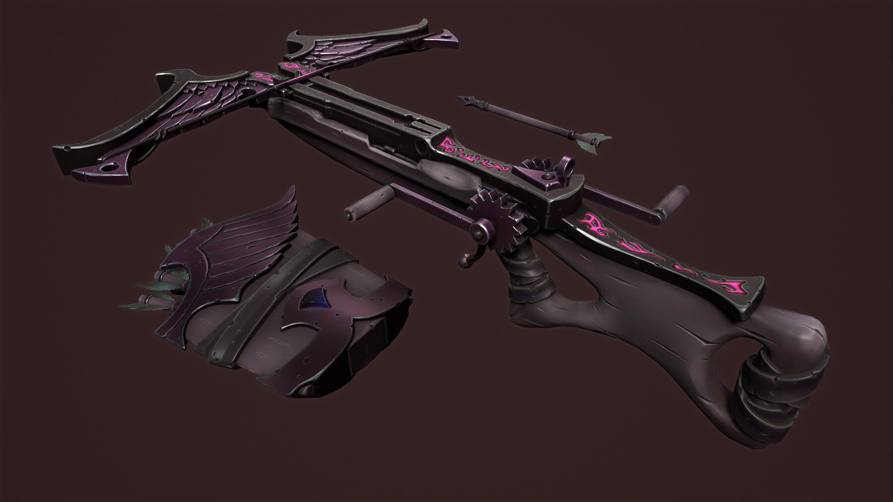 ArtStation - Rune crossbow and quiver | Game Assets