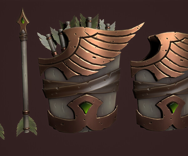 ArtStation - Rune crossbow and quiver | Game Assets