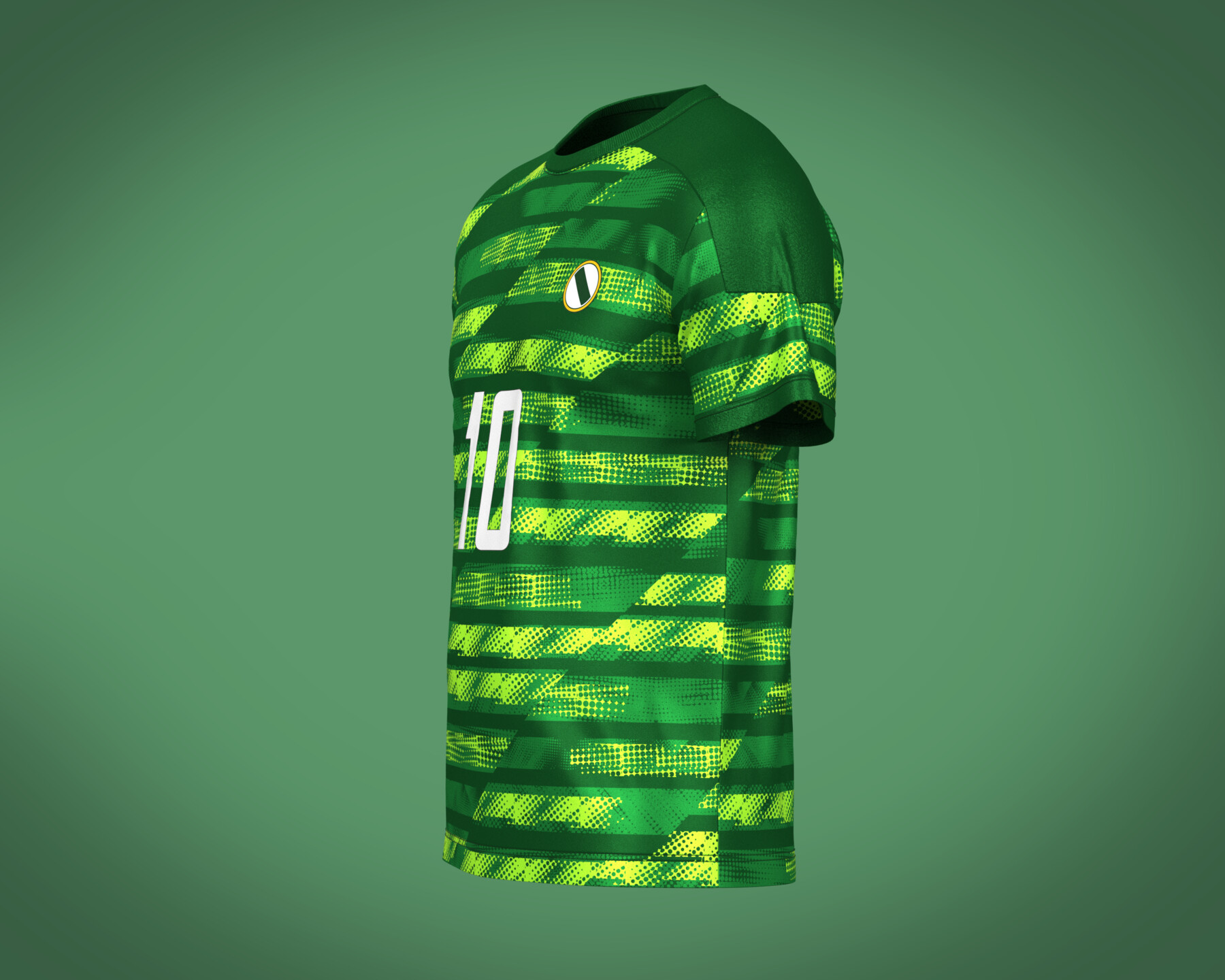 ArtStation - Soccer Printed Green Jersey Player-10 | Resources