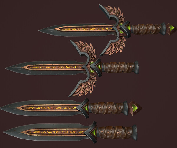 ArtStation - Rune dagger | Game Assets