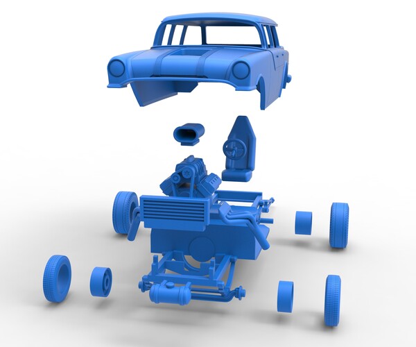ArtStation - 3D printable Diecast Gasser Scale 1:25 | Resources