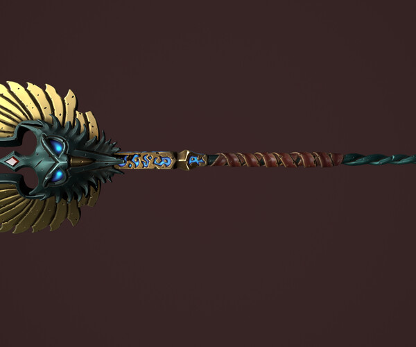 ArtStation - Rune staff | Game Assets
